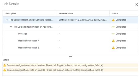 Powerstore Pre Upgrade Health Check Warning Custom Configuration Exists On Node Dell Vanuatu