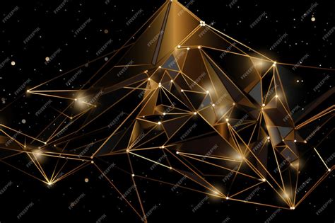 Premium Ai Image A Golden Abstract Background With Lines And Dots Generative Ai