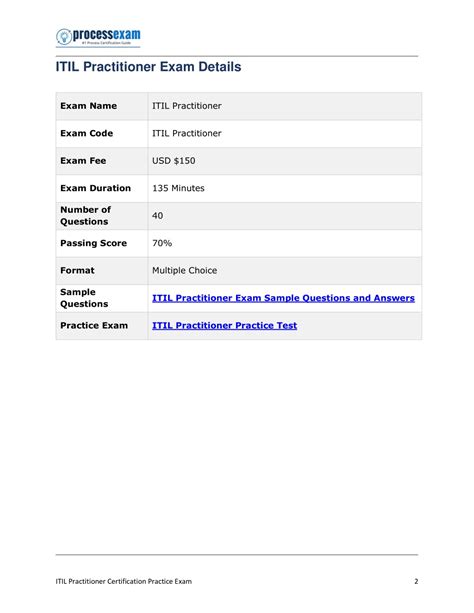 Ppt Itil Practitioner Certification Exam Questions And Answers