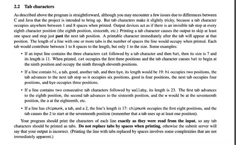 Solved Need Help In C Especially On Tab Character