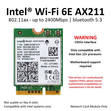 Jual Intel Wifi E Ax Wireless Card Bluetooth Ax M Ngff Ax Ngw Shopee Indonesia