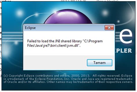 Failed to load the JNI shared library jvm dll Hatası Eclipse Hata Bul Hatabul Bilgisayar