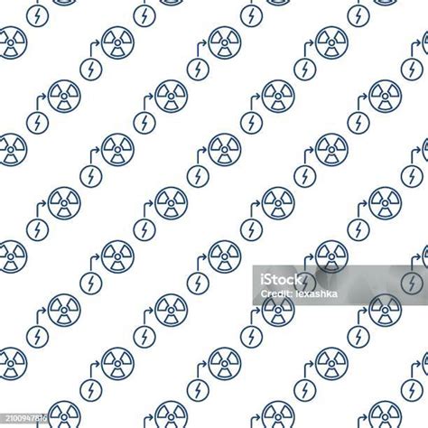 Renewable Nuclear Energy Vector Radiation Linear Seamless Pattern Stock Illustration Download