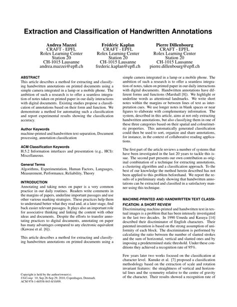 Pdf Extraction And Classification Of Handwritten Annotations