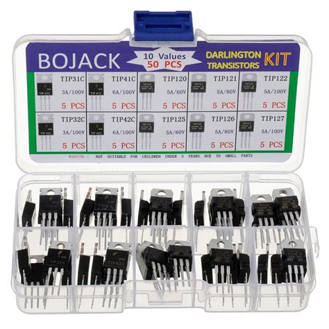 Bojack 10 Valeurs 50 Pièces Transistor De Puissance épitaxiale En Silicium Tip31c Tip32c Tip41c