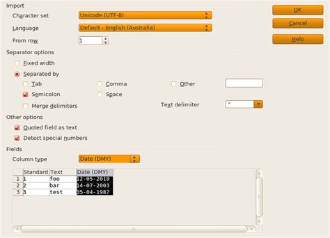 Libreoffice Base Csv With Dates Import English Ask Libreoffice
