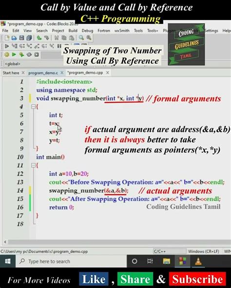 Call by Value and Call by Reference | #short | C++ Programming - YouTube