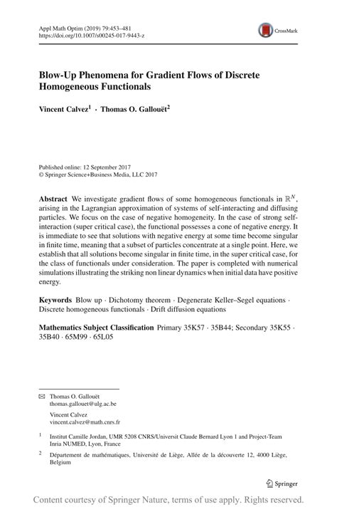 Blow Up Phenomena For Gradient Flows Of Discrete Homogeneous Functionals
