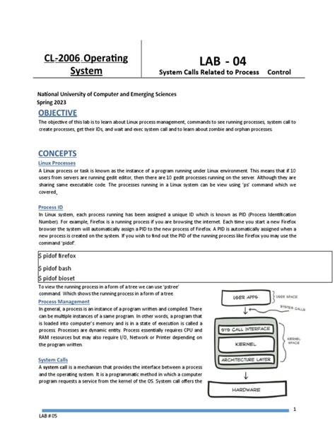 Lab 4 Pdf Process Computing Kernel Operating System