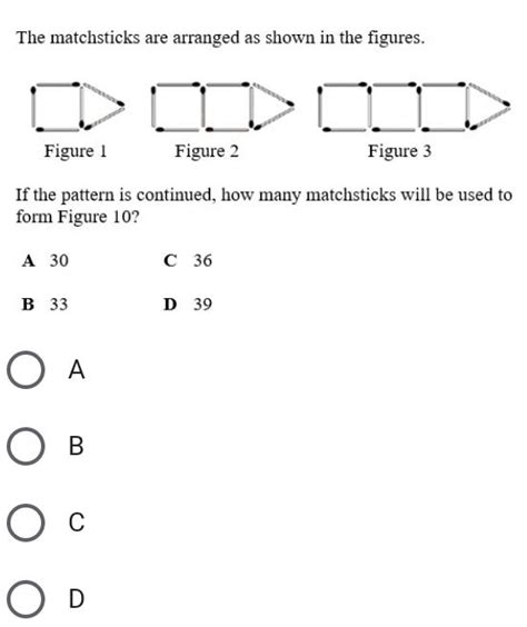 The Matchsticks Are Arranged As Shown In The Figures Figure Figure Figure If The Pattern