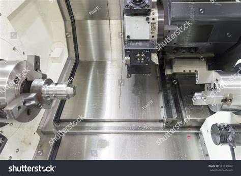 Cnc Lath Machine Cnc Turning Machine Stock Photo Shutterstock
