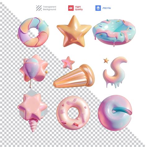 Premium Psd Assorted Types Of Donuts On White Background Premium Psd Assorted Types Of Donuts On White Background