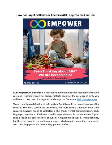 Ppt How Does Applied Behaviour Analysis Apply To Mild Autism Powerpoint Presentation Id