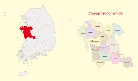 Chungcheong Korea Map Over 312 Royalty Free Licensable Stock