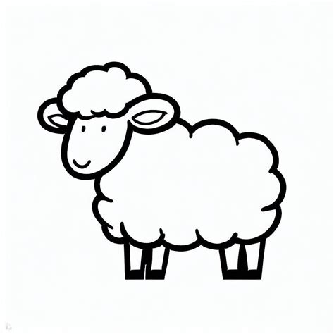 Cute Simple Sheep Coloring Page Download Print Or Color Online For Free
