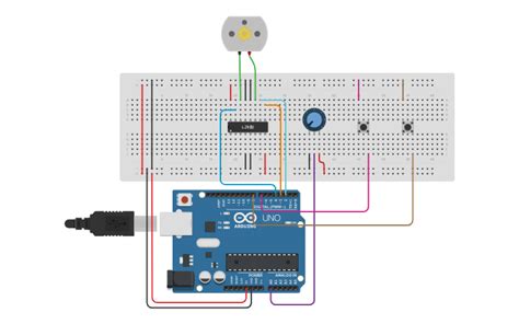 Circuit Design Motore Dc Tinkercad