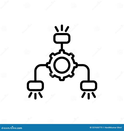 Synthesis Of Ideas Icon Set Synthesis Ideas Background Vector Symbol In A Black Filled And