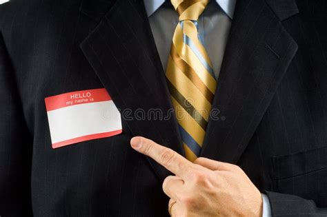 Business Man With Name Tag Stock Photo Image Of Suit 5270724