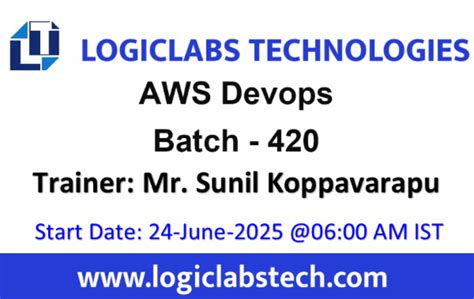 Aws Devops By Mr Sunil Koppavarapu Batch 420