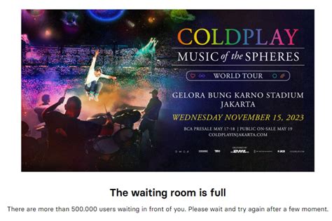 Ngeri Boss Dalam Hitungan Menit Tiket Presale Konser Coldplay Di Jakarta Full Booked
