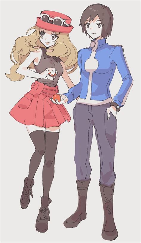 Serena And Calem Pokemon And More Drawn By Ankea A Ramo Do Danbooru