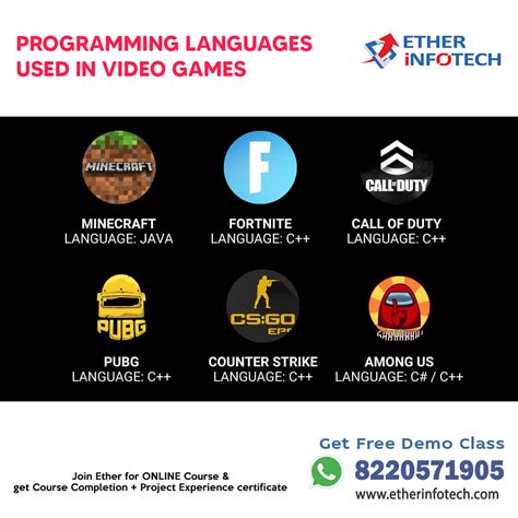 etherinfotech programming languages used in video games facebook