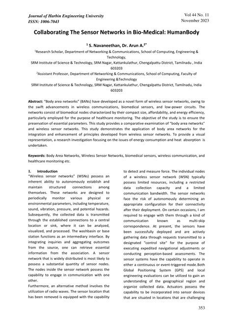 Pdf Collaborating The Sensor Networks In Bio Medical Human Body