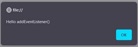 javascript addeventlistener click example code javascript