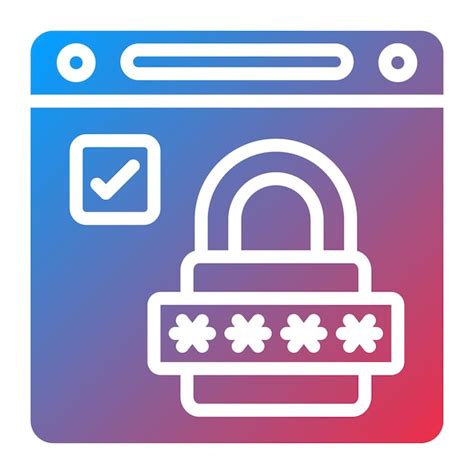 Premium Vector Website Password Icon Style