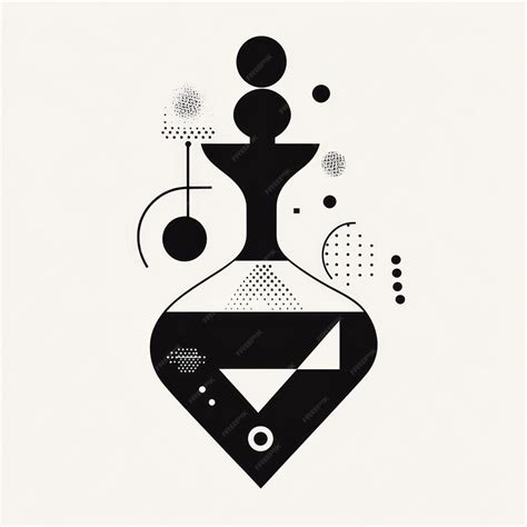 Abstract Geometric Shapes Circles Lines Dots Vector Illustration Premium Ai Generated Image