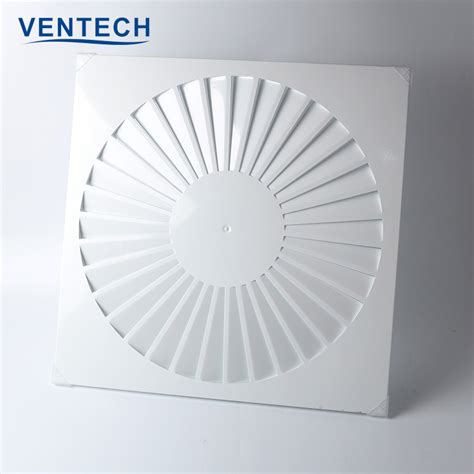 Air Terminal Swirl Diffuser HVAC Ceiling Air Diffuser Swirl Diffuser And Square Swirl Diffuser
