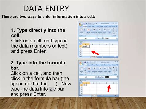 excel basics 1 ppt science