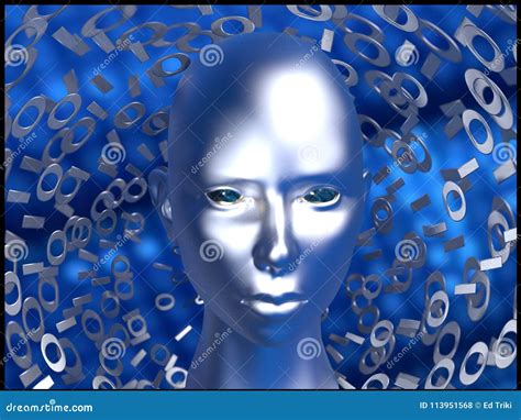 Cyber Security And Artificial Intelligence Stock Illustration