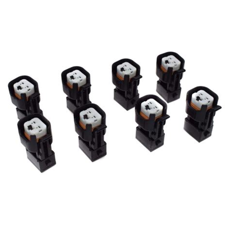 8 Pcs EV6 Female to EV1 Male Fuel Injector Connectors Adapters Plug NEW ...