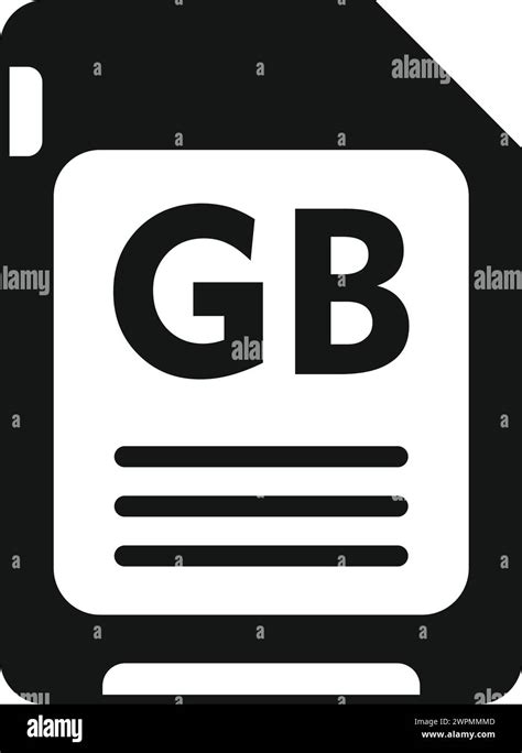 GB Flash Memory Board Icon Simple Vector Machine Solid Backup Ssd Stock Vector Image Art Alamy