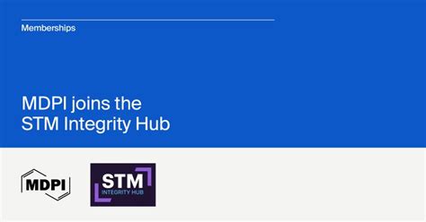 Mdpi On Linkedin Mdpi Joins The Stm Integrity Hub