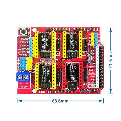 Cnc Shield V Impressora D Reprap Para Arduino Raspberry Pi Safira Tecnologia
