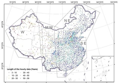 Spatial Distribution Of Stations With Hourly Rainfall Data And The Download Scientific Diagram