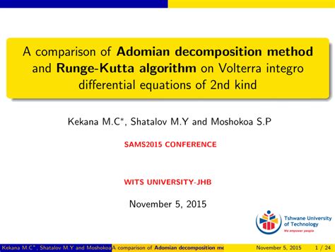 Pdf Series Solution Of Adomian Decomposition Method For Volterra