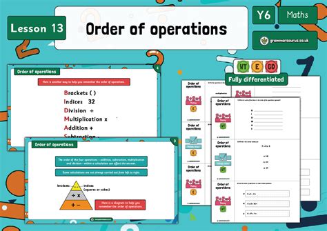 Year 6 Addition Subtraction And Multiplication Order Of Operations
