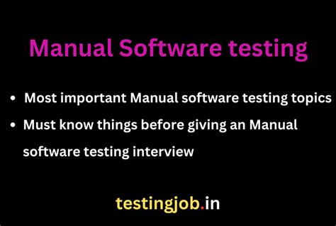 Manual Software Testing Most Important Manual Software Testing Topics