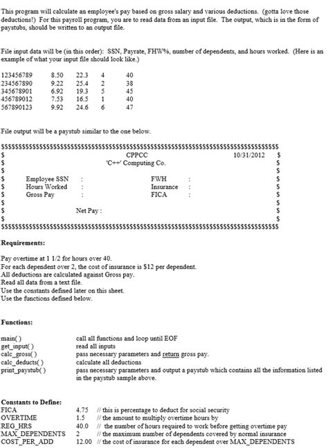 Solved This Program Will Calculate An Employees Pay Based
