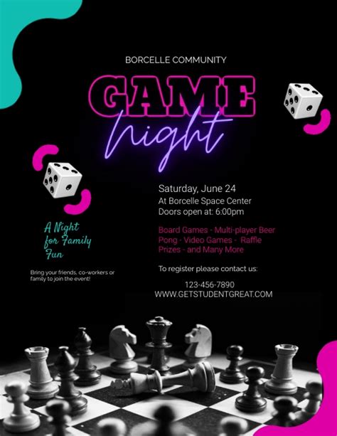 Game Night Flyer Template Postermywall