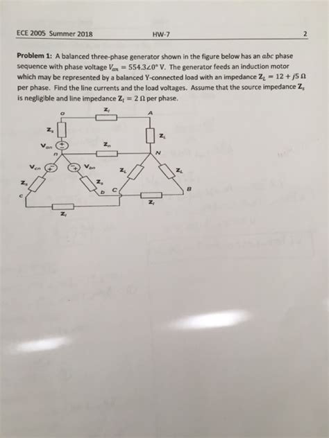 Solved ECE Summer HW Problem A Balanced Chegg Com