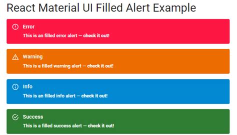 React Material Ui Alert Example