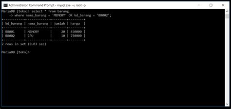 Kondisi Or Di Database Mysql Lebak Cyber