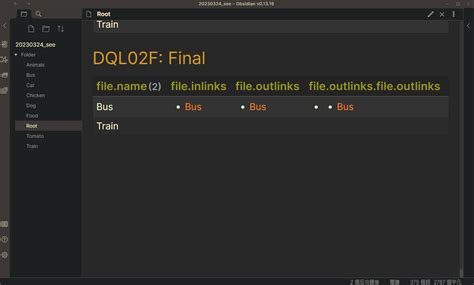 Dataview List Notes From Folder Without Categories 2 Level Backlinks Subquery Or Join