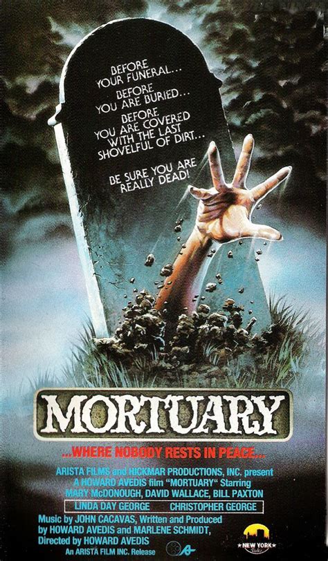 Mortuary 1983 Horror Movie Posters Horror Posters Lynda Day George