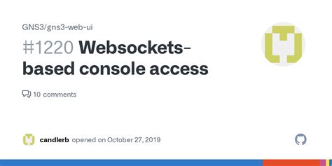 Websockets Based Console Access · Issue 1220 · Gns3gns3 Web Ui · Github