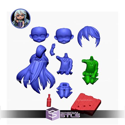 Aqua Konosuba Chibi Hi 3d Printer Files Specialstl